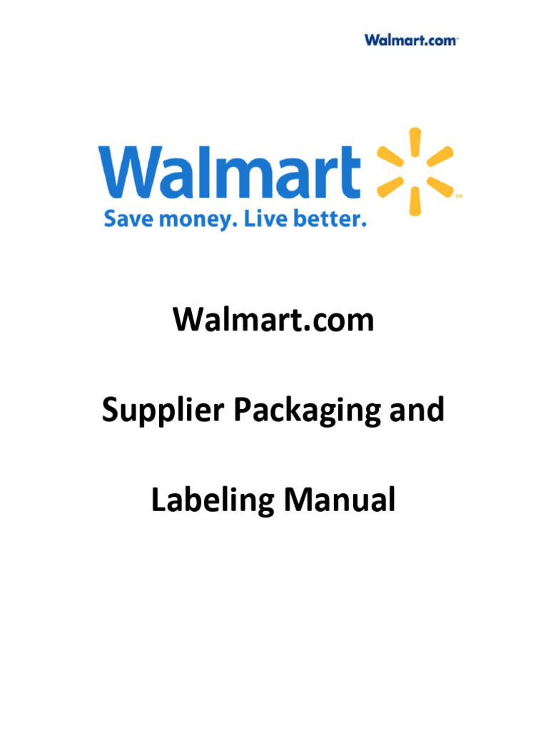 Walmart Manule | PDF | Universal Product Code | Packaging And Labeling