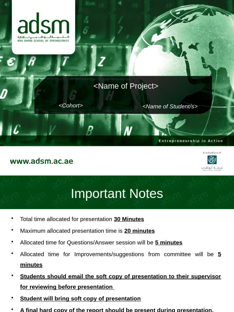 Project Presentation Guidelines and Structure | PDF