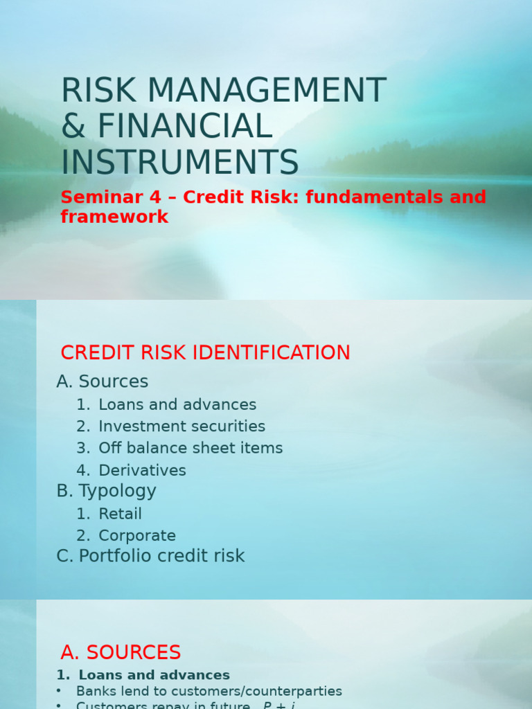 4 Credit Risk Fundamentals and Framework | PDF | Credit Risk | Finance ...