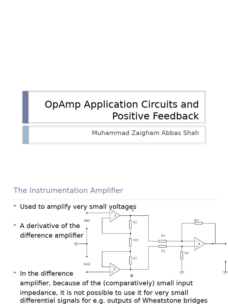 Positive Feedback in OpAmp Comparators | PDF | Operational Amplifier | Amplifier