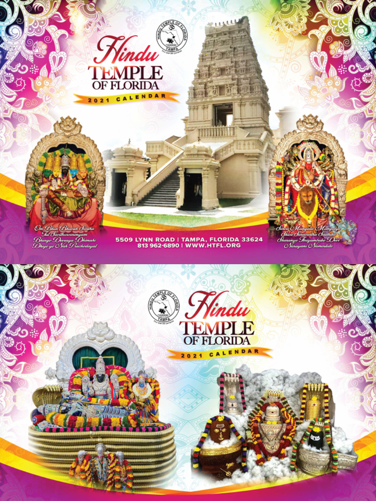 Temple Calendar 2021 | PDF | Devi | Rama