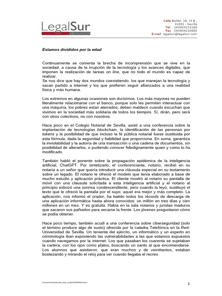 Estamos Segmentados Por La Edad | PDF