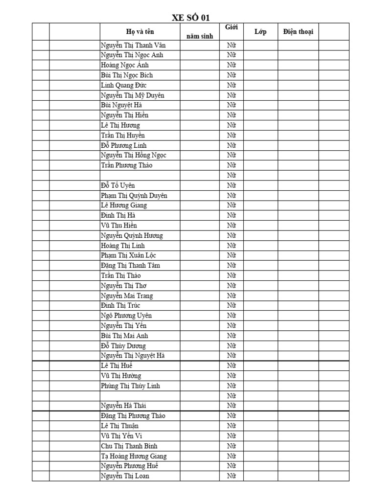 BIÊN CHẾ XE ĐÓN SINH VIÊN KHOA CNTT | PDF