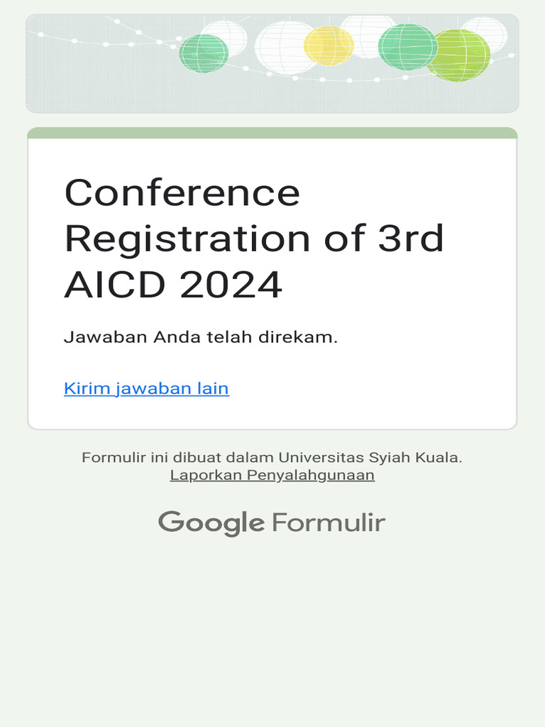 Conference Registration of 3rd AICD 2024 | PDF