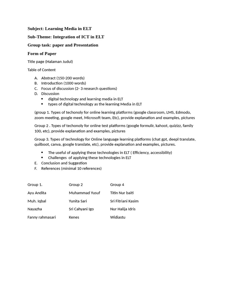 Paper Learning Media in ELT | PDF