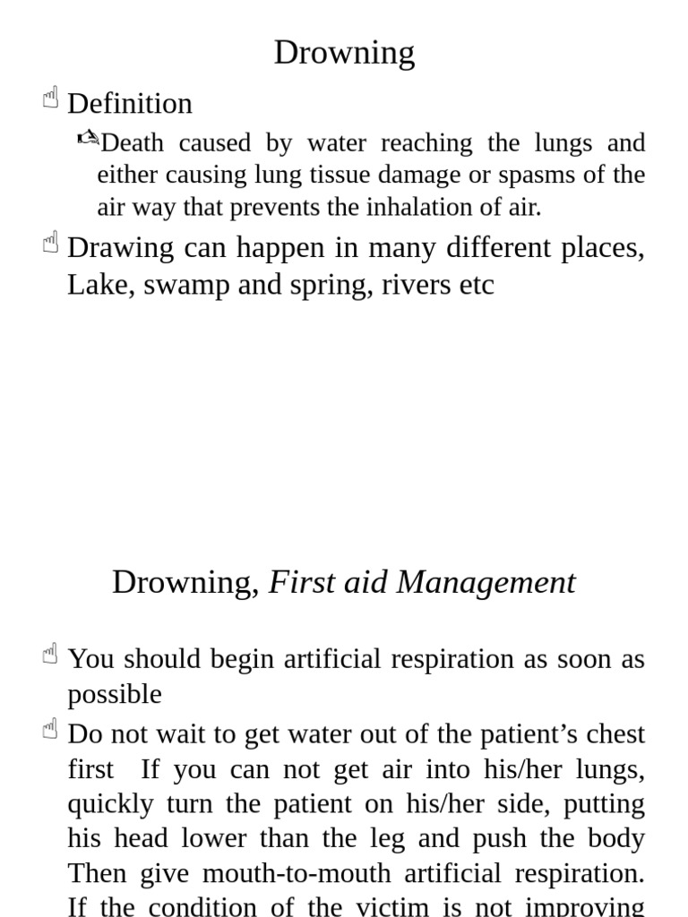 Drowning | PDF | Cardiopulmonary Resuscitation | Hypothermia
