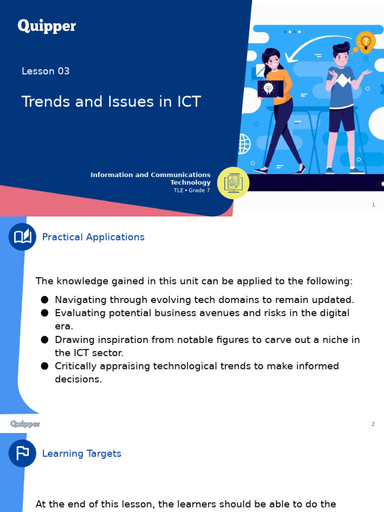 ICT LESSON 3 Trends and Issues in ICT | PDF | Artificial Intelligence ...
