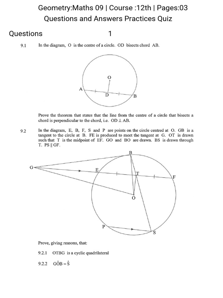 Geometry Maths | PDF | Euclidean Plane Geometry | Analytic Geometry