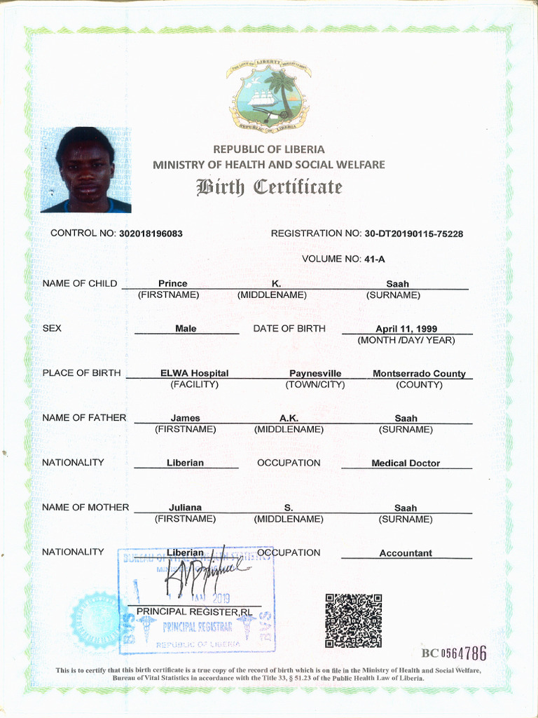 Prince Birth Certificate | PDF