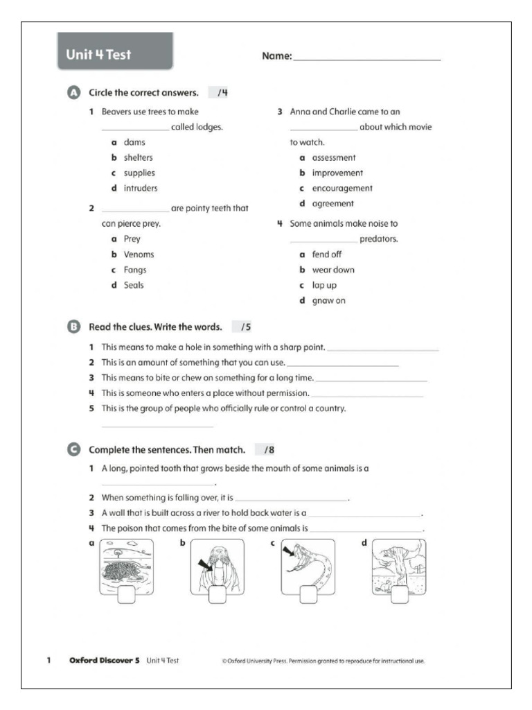 Oxford Discover 5 - Units 3 and 4 | PDF | Graphology | Psychology