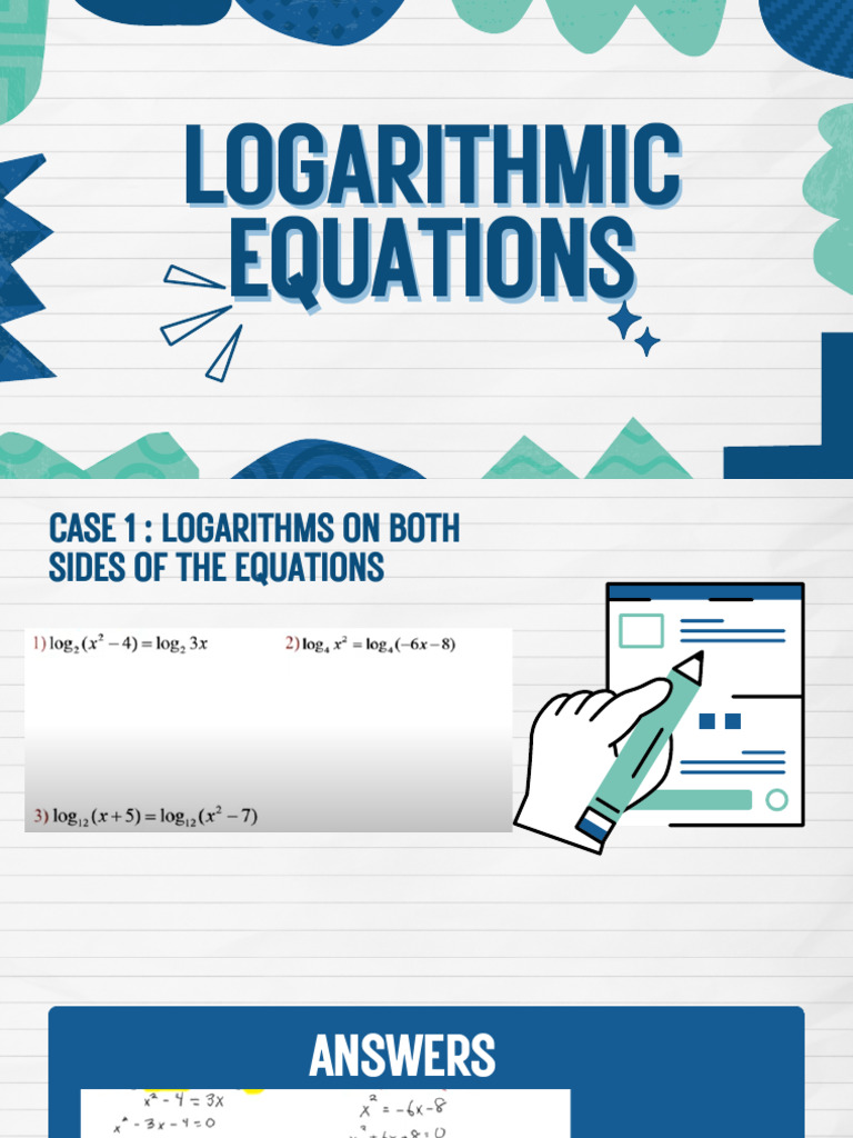Logarithmic Equations Notes | PDF