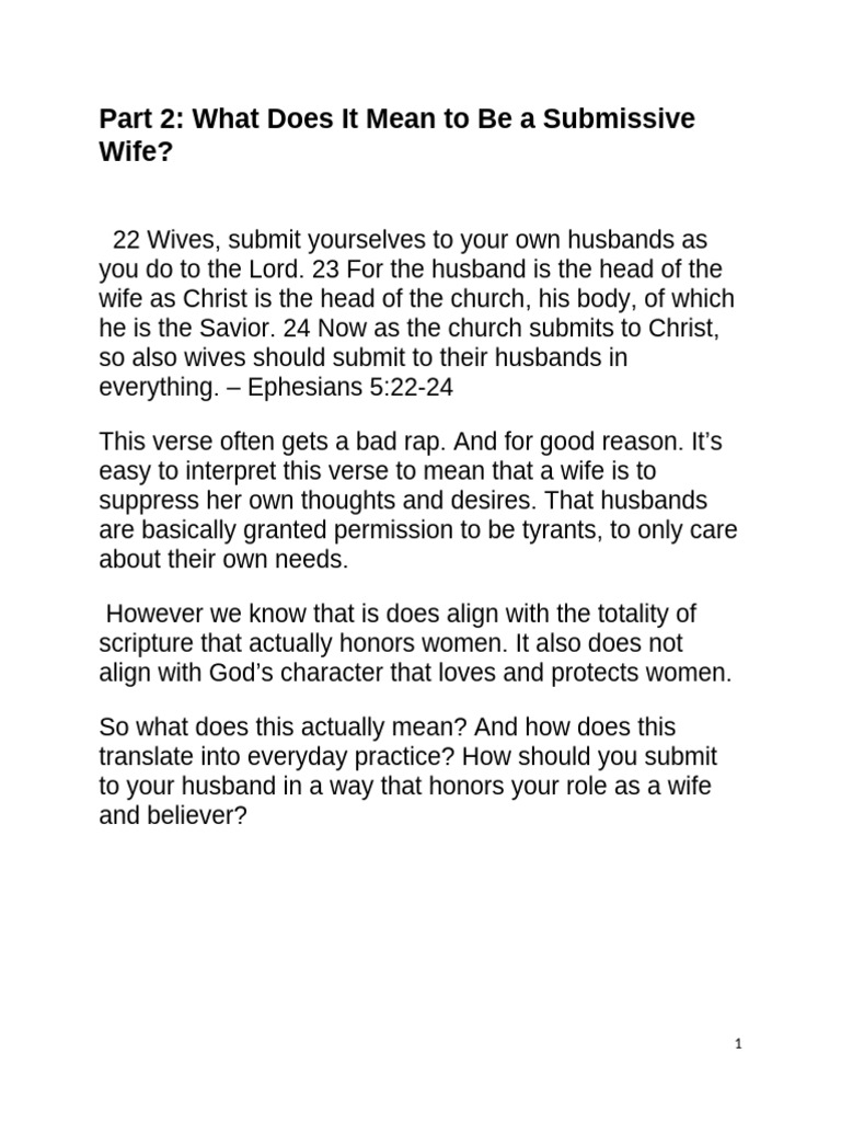 Biblical Submission Within Marriage.2 | PDF | Ruth (Biblical Figure) | Jesus