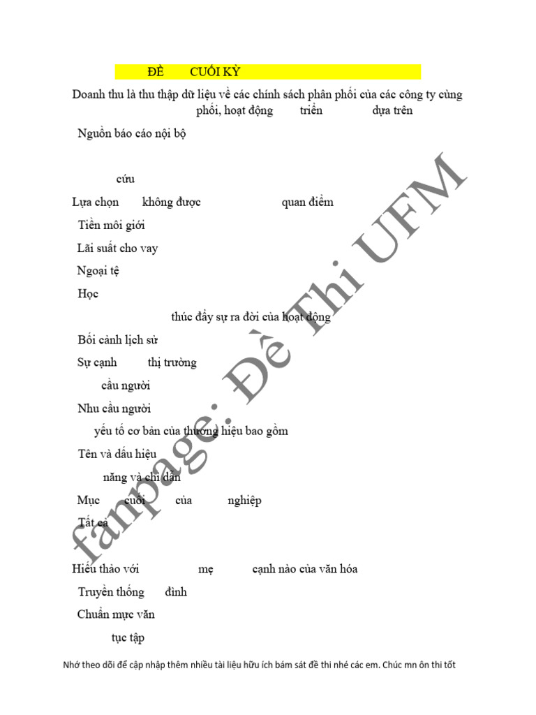 Đề Thi Nguyên Lý Mar | PDF