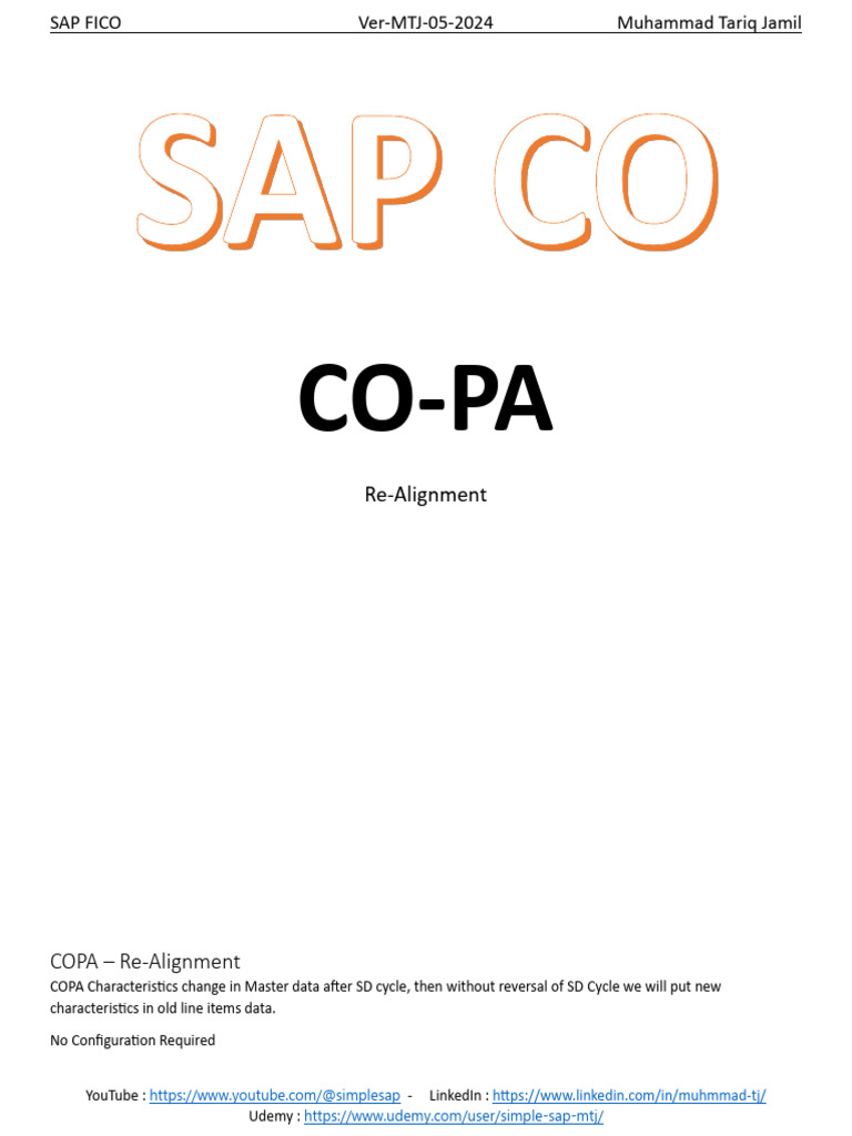 COPA - Re-Alignment | PDF