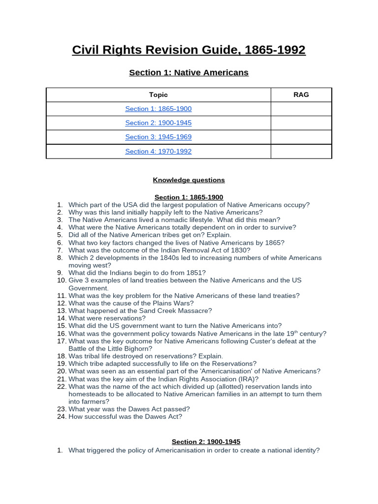 Native American Civil Rights Guide | PDF | Trade Union | Native ...