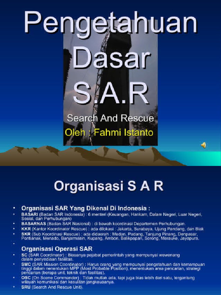 Pengetahuan Dasar Sar | PDF