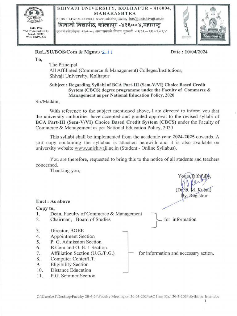 Bca Part III Sem V and Vi | PDF | Security | Computer Security