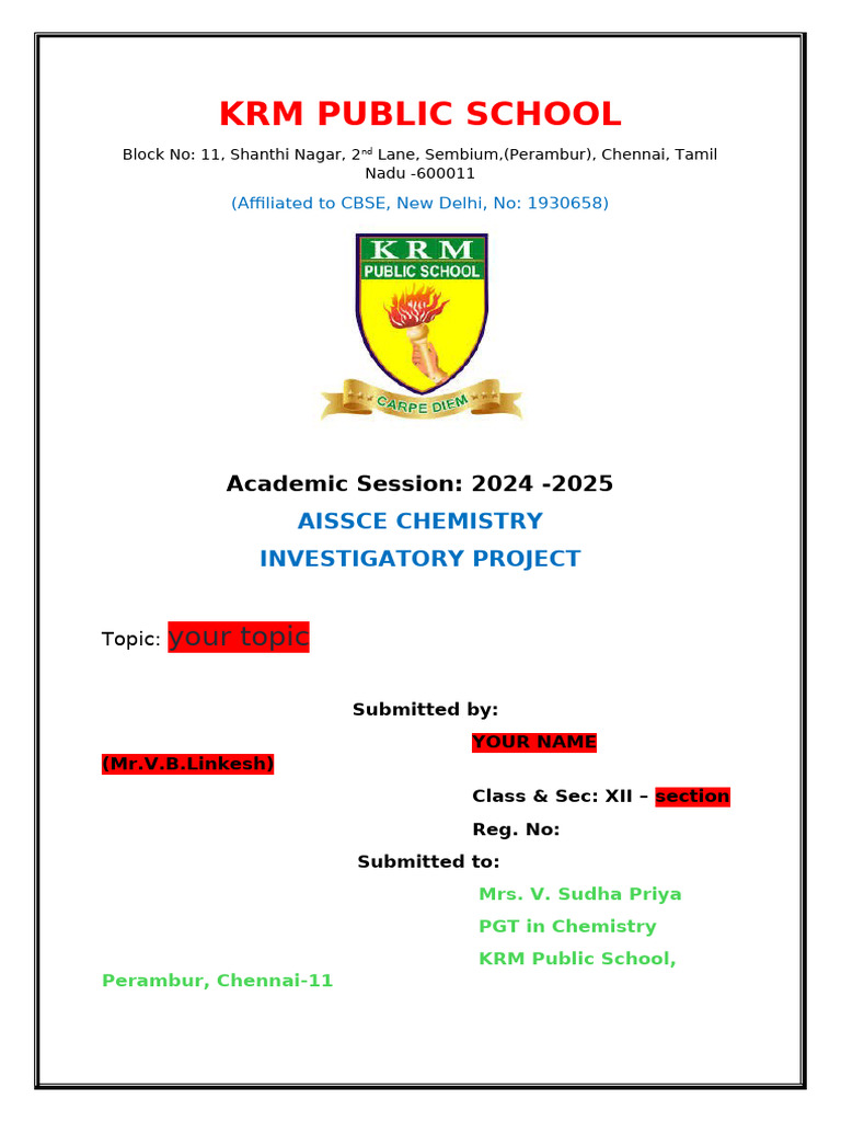 KRM Public School | PDF