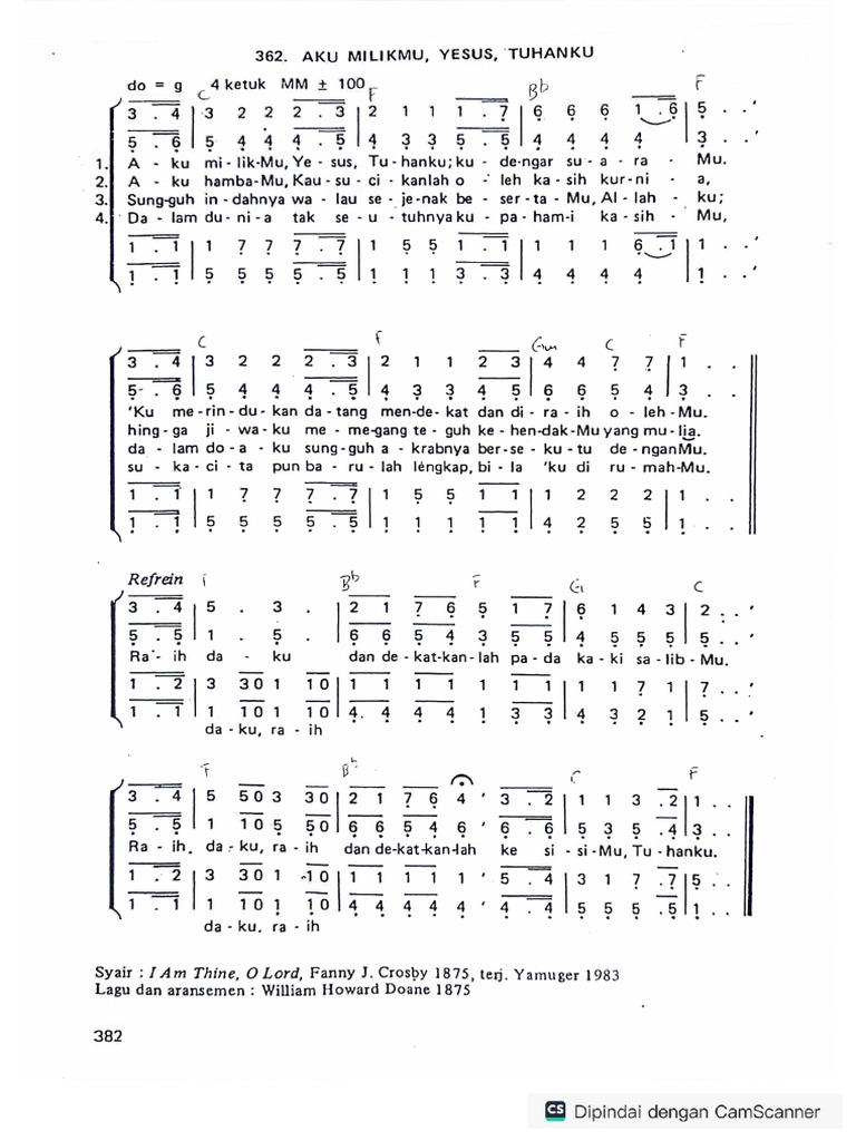 KJ 362 - Aku Milikmu, Yesus, Tuhanku | PDF