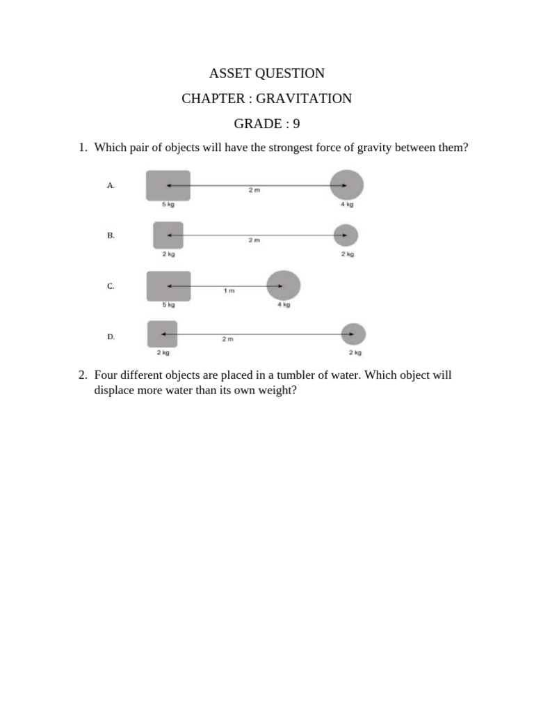 Asset Grade 9 Gravitation | PDF
