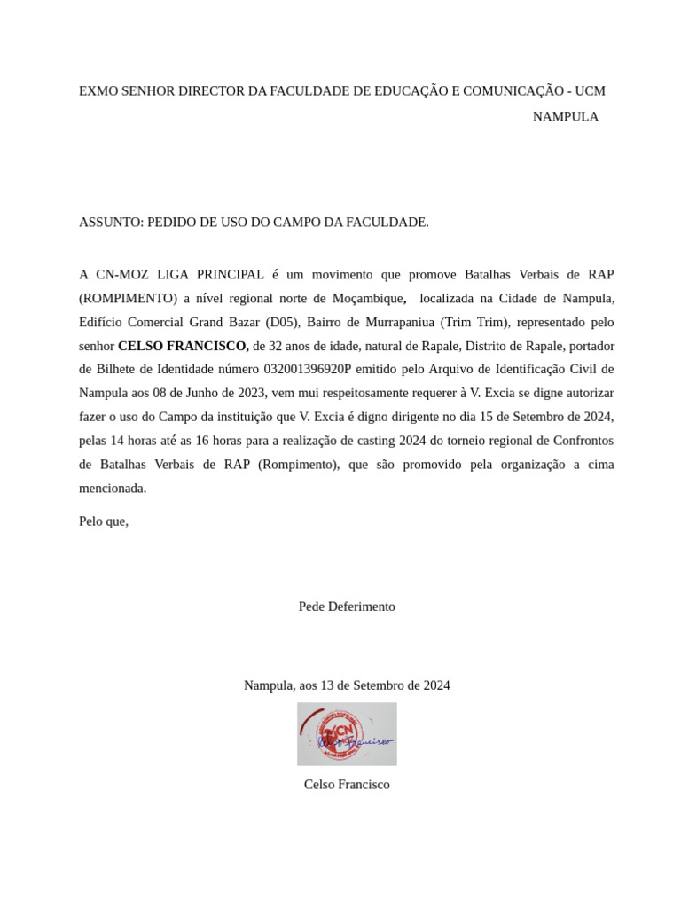 Carta para UCM | PDF