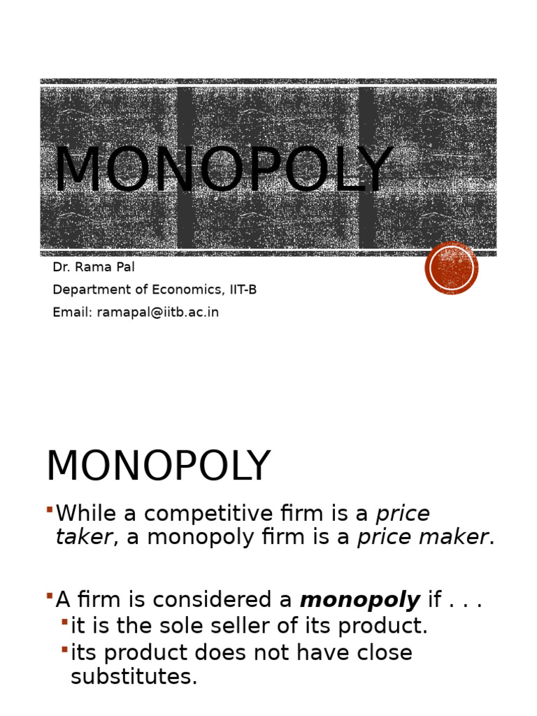 12 EC101 Market Structure Monopoly | PDF | Monopoly | Profit (Economics)