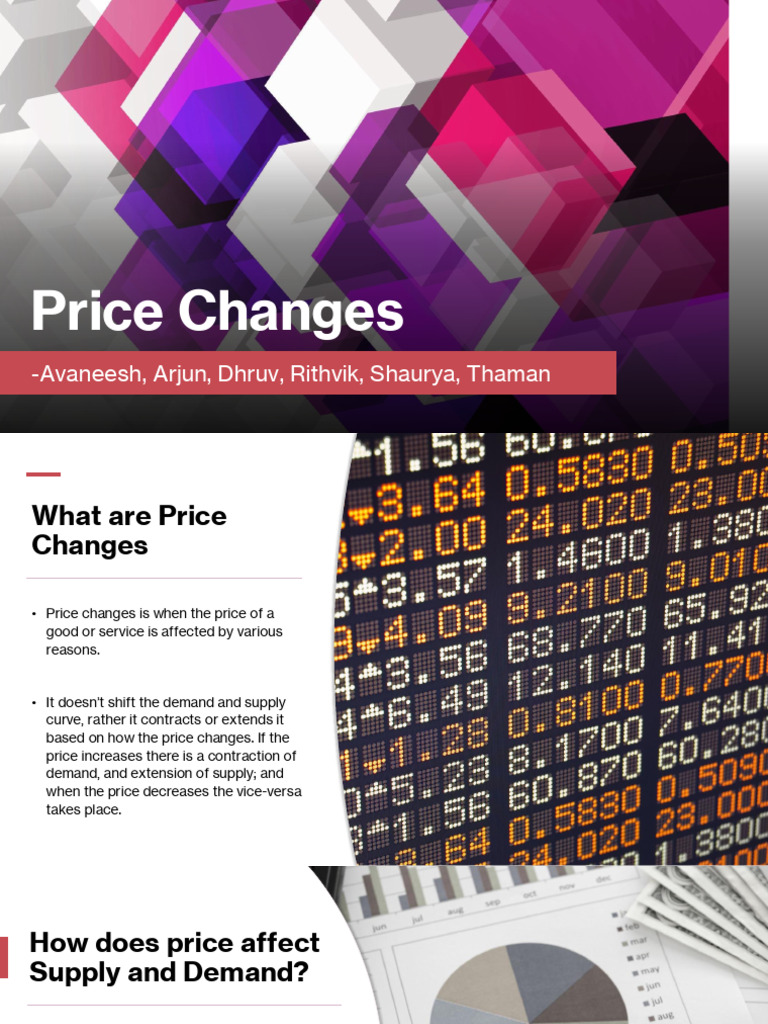 Price Changes: - Avaneesh, Arjun, Dhruv, Rithvik, Shaurya, Thaman | PDF