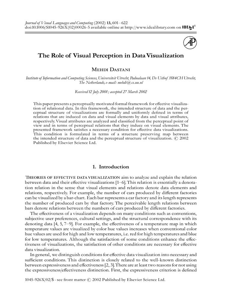 The Role Visual Perception in Data Visualization | PDF | Perception ...