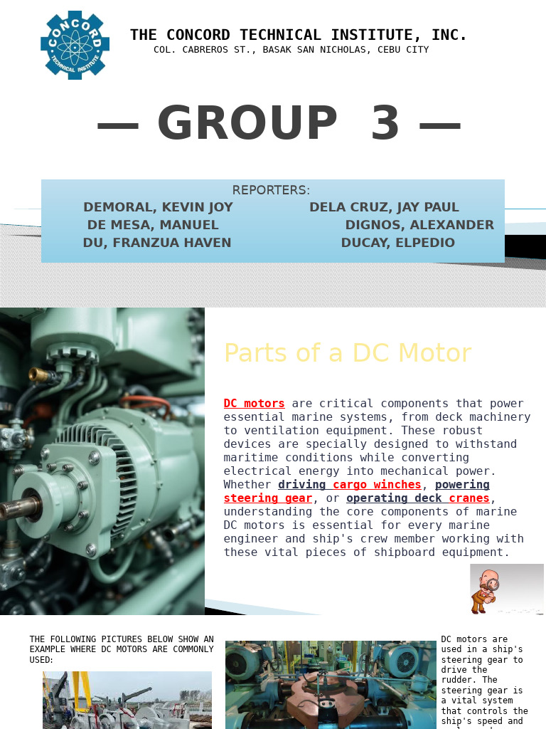 Group 3 | PDF | Electric Motor | Electrical Components