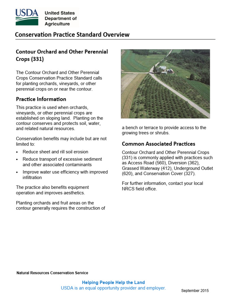 Contour Orchard and Other Perennial Crops 331 Overview | PDF