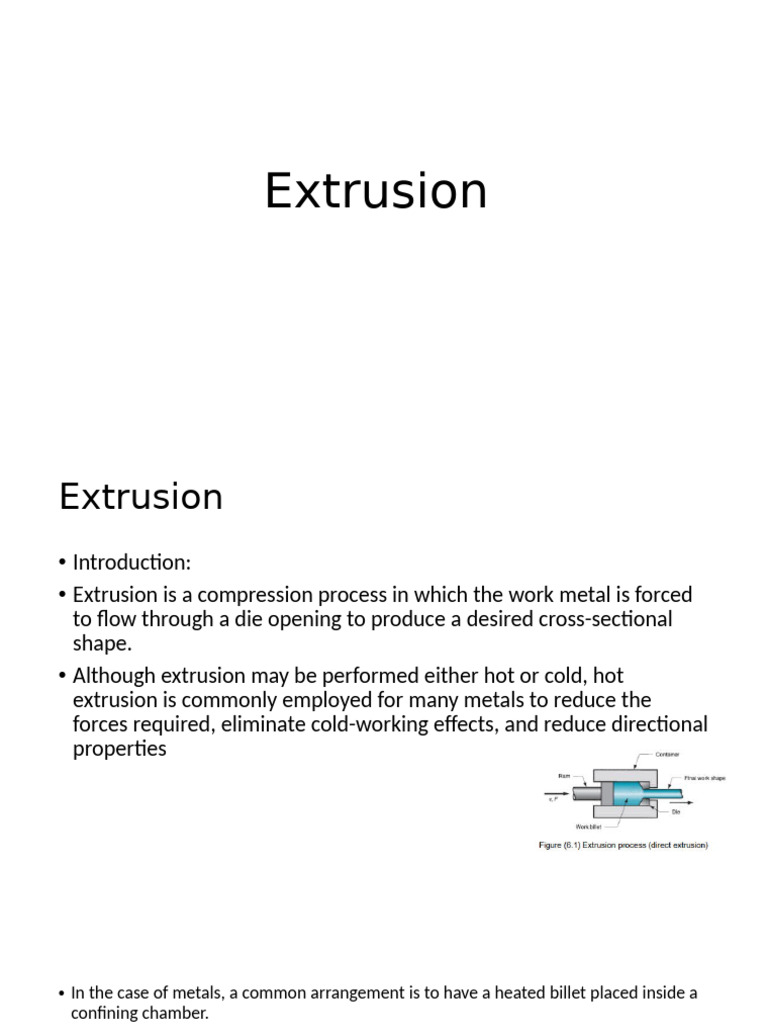 Extrusion | PDF | Extrusion | Applied And Interdisciplinary Physics