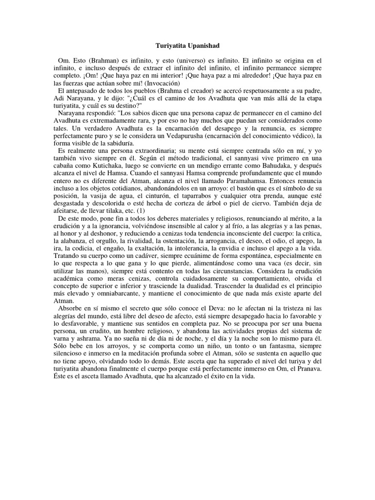 Turiyatita Upanishad | PDF