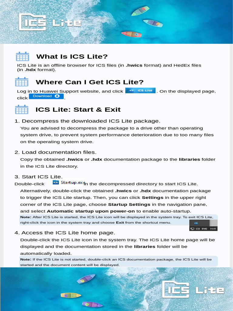 Huawei ICS Lite Setup Guide | PDF | Directory (Computing) | Computer File