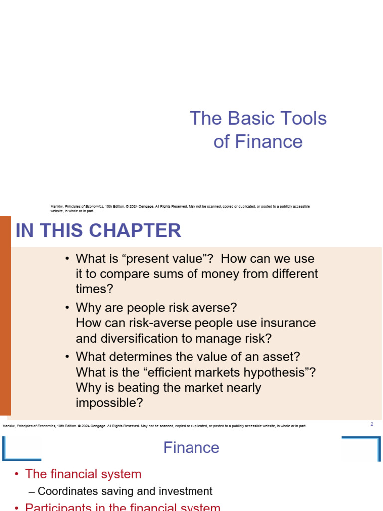 The Basic Tools of Finance | PDF | Stocks | Risk