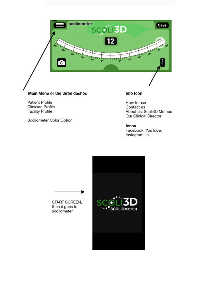 Scoliometer Layout With Icons | PDF
