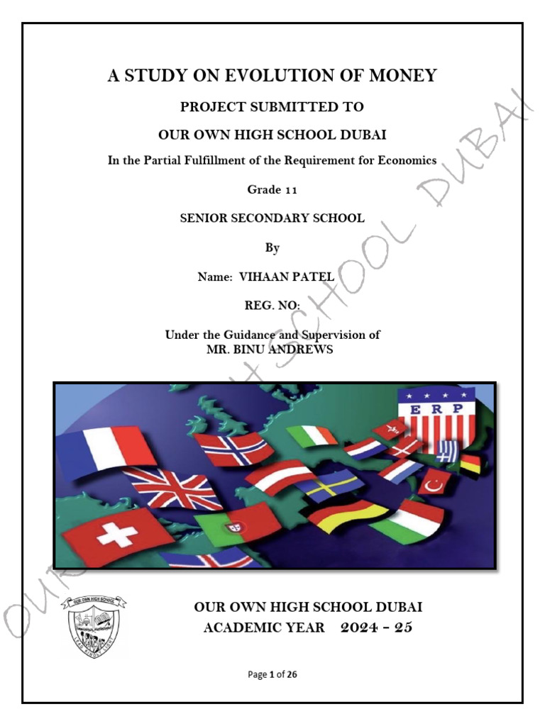 11-G Vihaan Patel - Economics Project File1 | PDF | Money | Currency