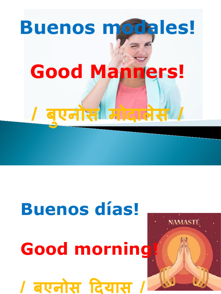 Frases Clave de Buenos Modales en Español | PDF
