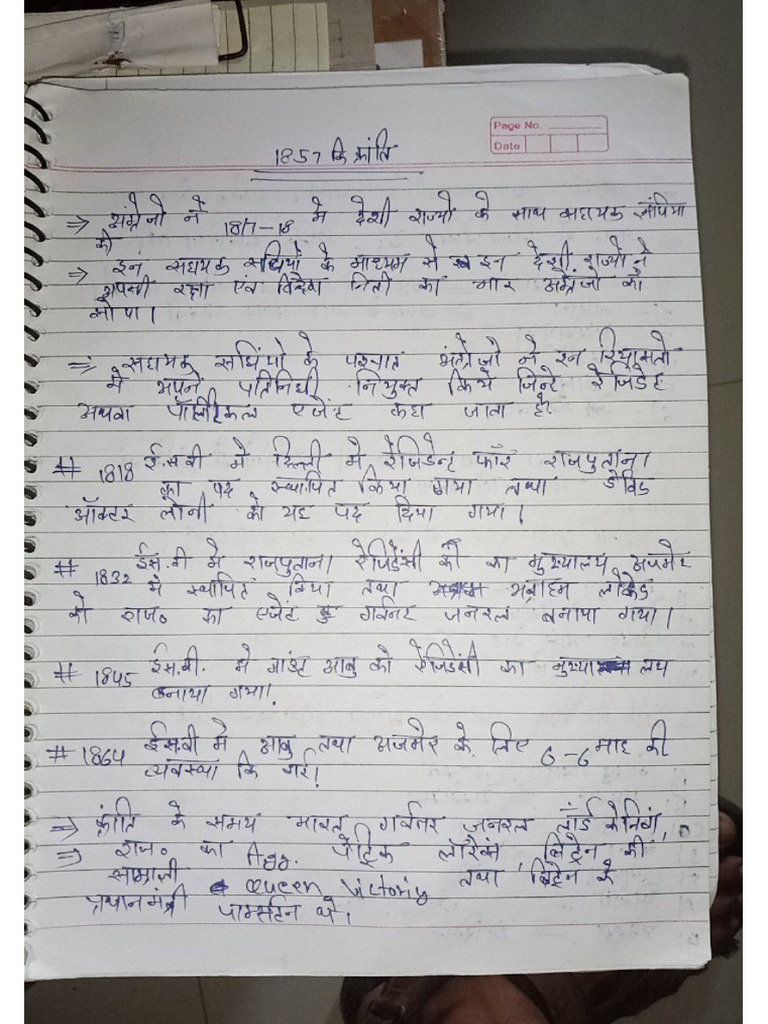 Rajasthan 1857 Ki Kranti ICC | PDF