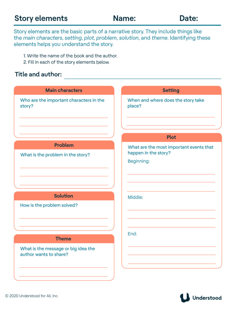 Story Elements Graphic Organizer | PDF