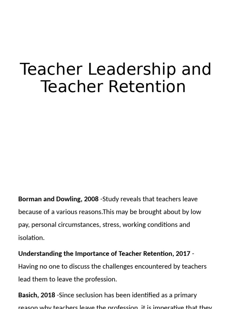 Teacher Leaders-WPS Office | PDF | Teachers | Leadership