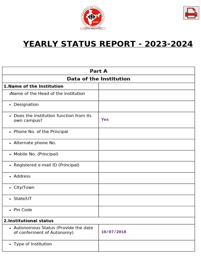 Aqar 2023 24 Questionnaire | PDF | Curriculum | Academic Journal