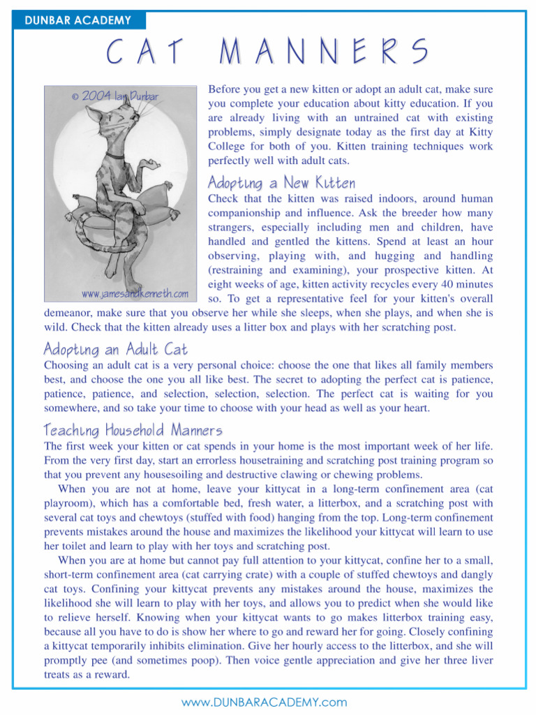 Cat Manners | PDF