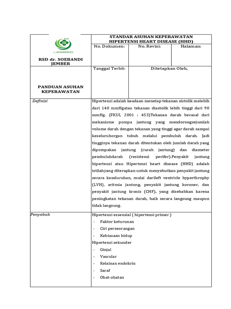 Standar Asuhan Keperawatan | PDF