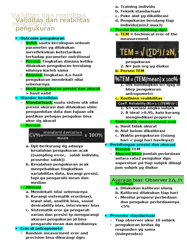 TM 7 - Validitas Dan Reabilitas Pengukuran | PDF