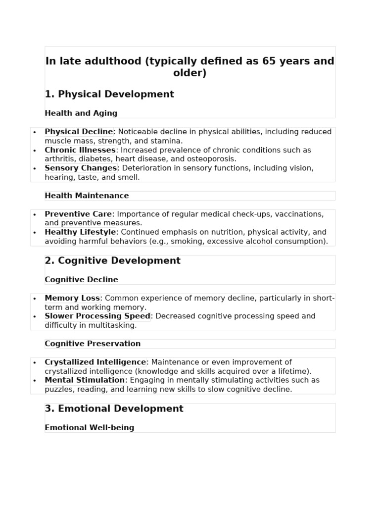 In Late Adulthood | PDF | Memory | Neuroplasticity
