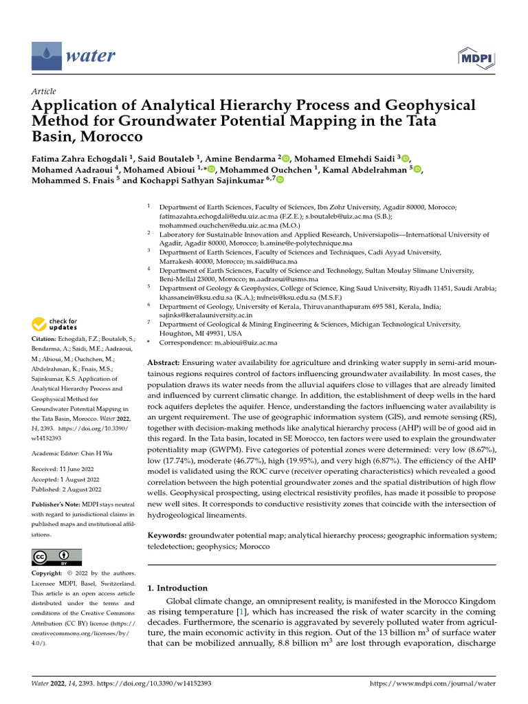 Application of Analytical Hierarchy Process and Geophysical Method For ...