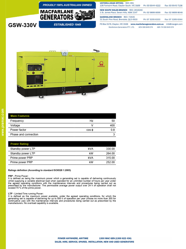 GSW 330V PFL MacGen | PDF | Engines | Pump
