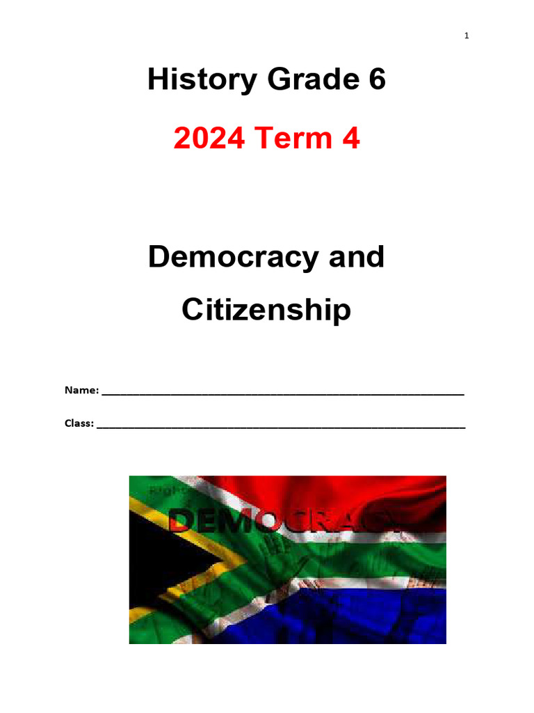 Grade 6 History 2024 Term 4 Notes | PDF | Voting | Elections