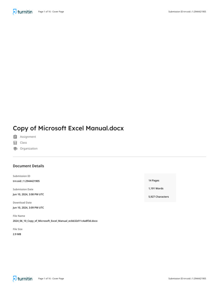 Microsoft Excel Manual - AI | PDF | Microsoft Excel | Comma Separated Values