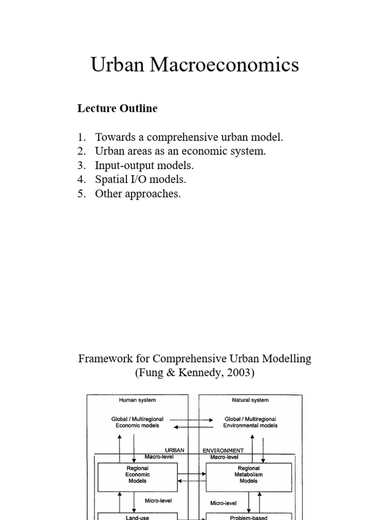 Urban Macroeconomics and Economic Models | PDF | Input–Output Model ...